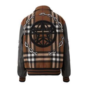 Burberry | Jackets & Coats | Burberry Embroidered Wool Blend Bomber ...